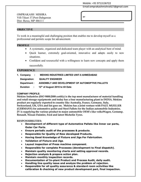 RESUME& Toeic score | PDF