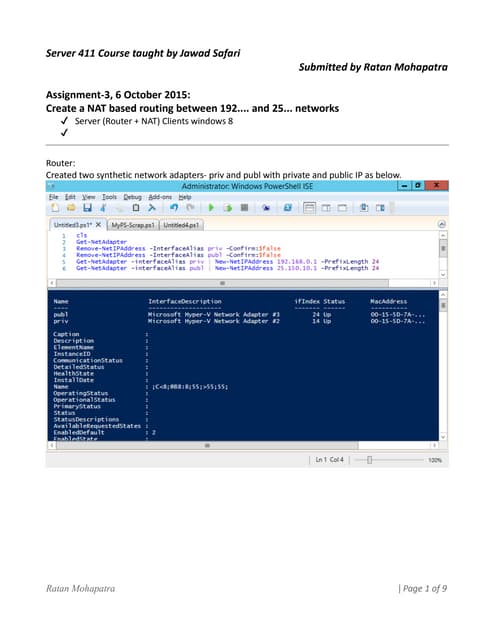 Nat Server Configuration Steps | PDF