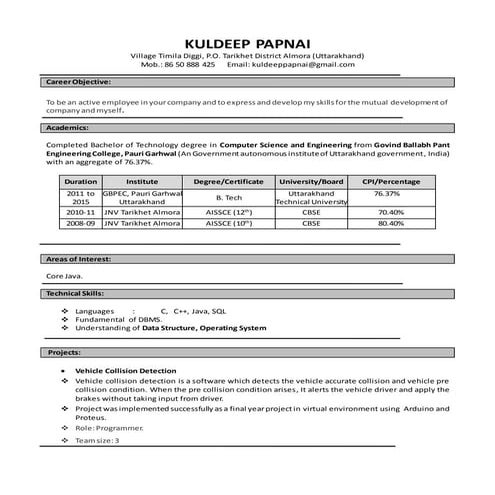 kuldeep_CV | PDF