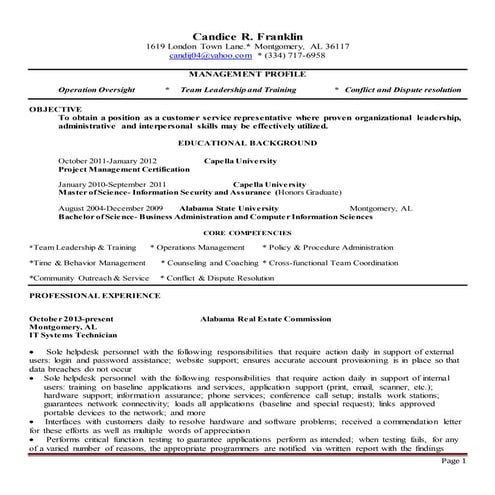 Candice R. Franklin Resume (1) | DOCX