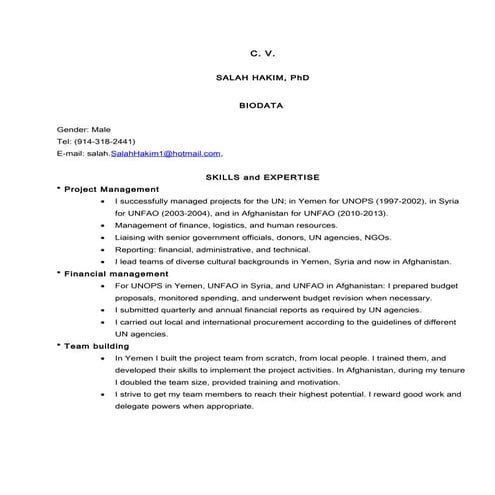 International Food Security & Institutional Capacity building Expert ...