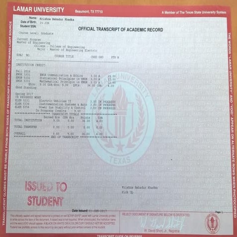 Master Transcript | PPT