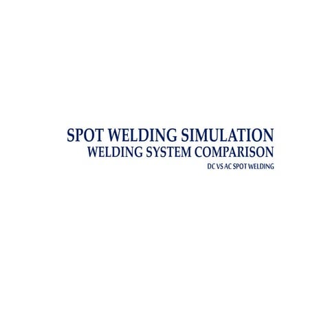 Spot welding basic parameters setting - basic calculations / equations | PDF