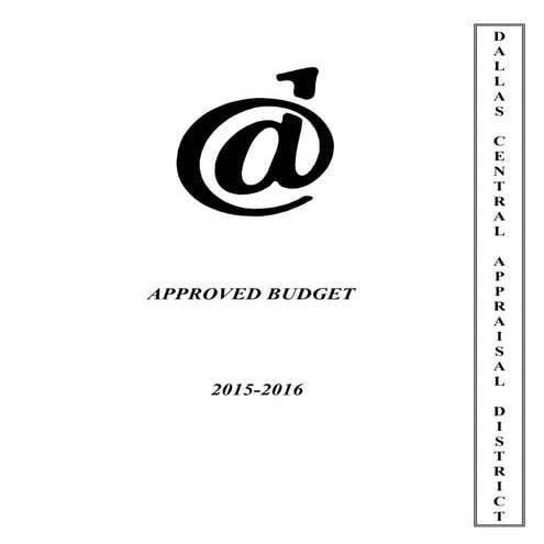 Dcad approved-budget-2015-2016 | PDF