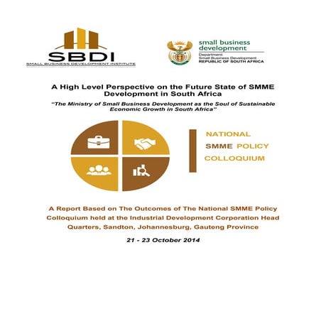 SBDI SMME FINAL Colloquium Report | PDF