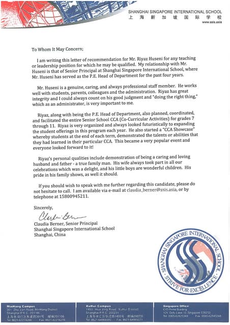 Letter of Reference - Jeff (ASIS) | PDF