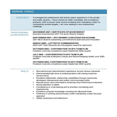 Revised Resume | DOC