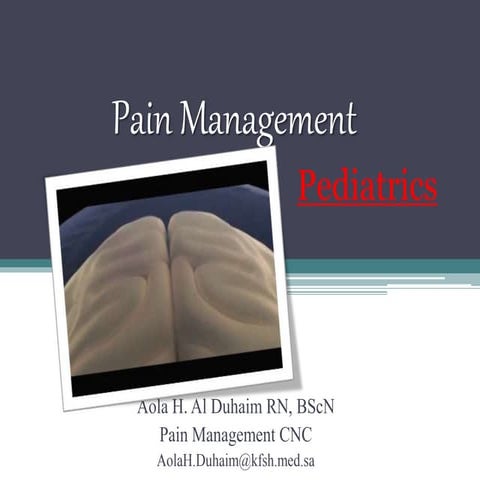 Pain Management in Peds | PPTX