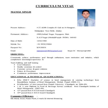 CURRICULUM VITAE | PDF