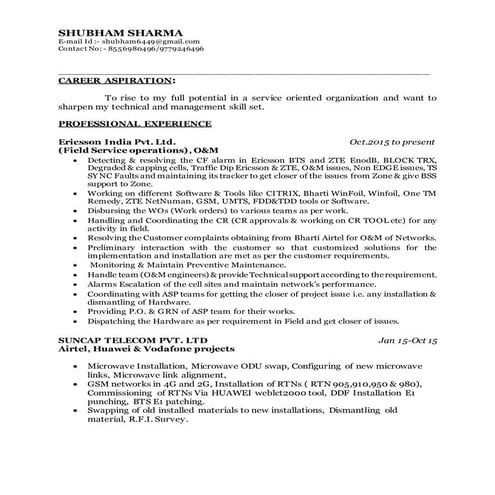 shubham | DOCX | Telecommunications Industry | Industries