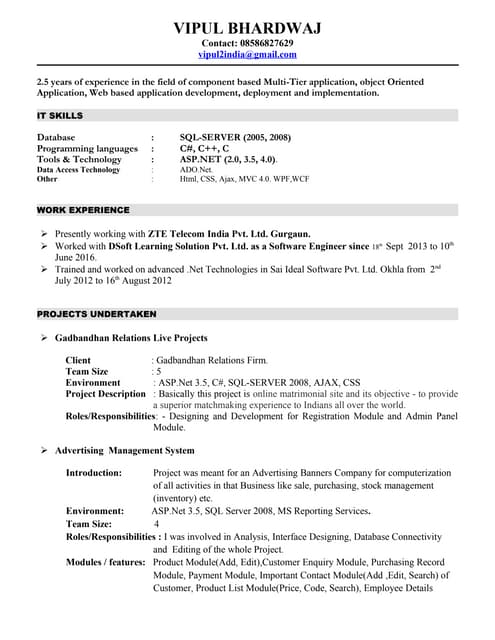 Resume | DOCX | Databases | Computer Software and Applications