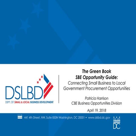 DC Buys 2018 - The Greenbook SBE Opportunity Guide - Full Presentation ...