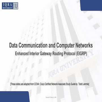 Data Communication - Enhanced Interior Gateway Routing Protocol | PPTX