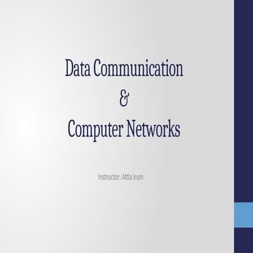 DCCN OSI Model Data Communication and computer Networks | PPTX