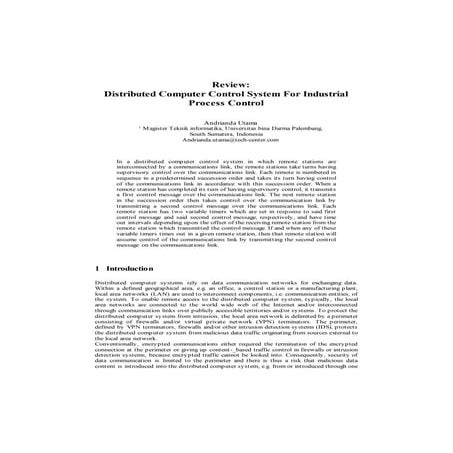 Distributed Computer Control System | PDF