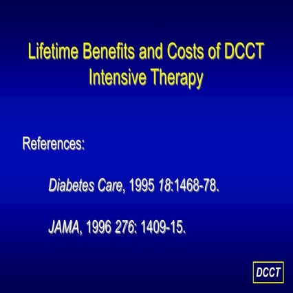 DCCT – intensive diabetes therapy and glomerular filtration | PPTX