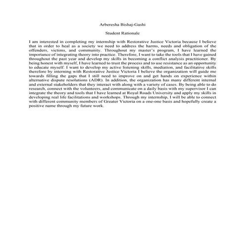 Student Rationale | PDF