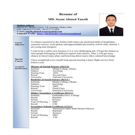 CV of Sezan Ahmed update 2016 | PDF