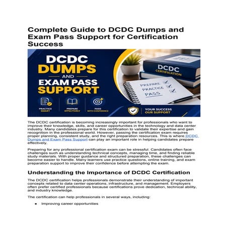 RCDD Dumps and Exam Pass Support_ The Smart Path to Certification ...