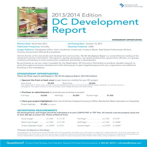 DC Development Report Sponsorship Kit | PDF