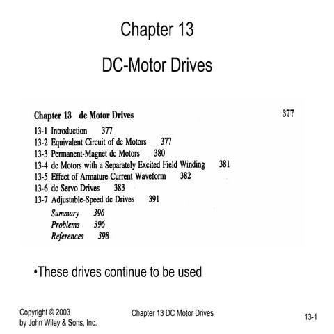 Introduction introduction to direct current (DC) drives | PDF