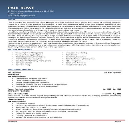 Paul Rowe CV2016 | DOC