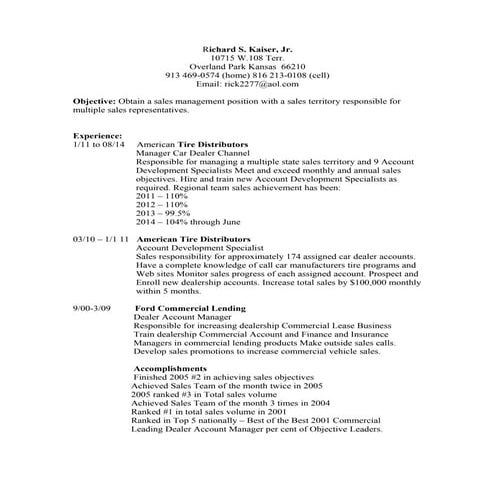 Rick's resume 2016 | PDF