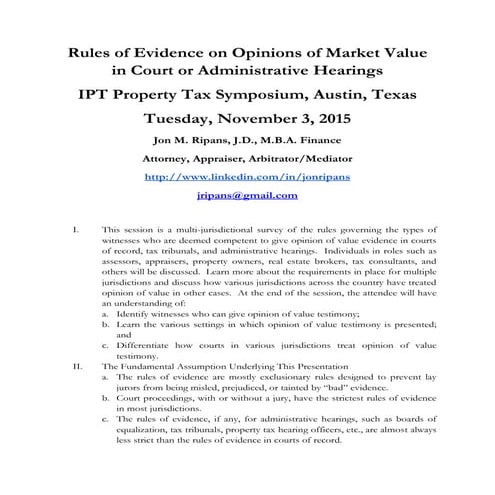 IPT Austin Texas - Presentation Outline | PDF