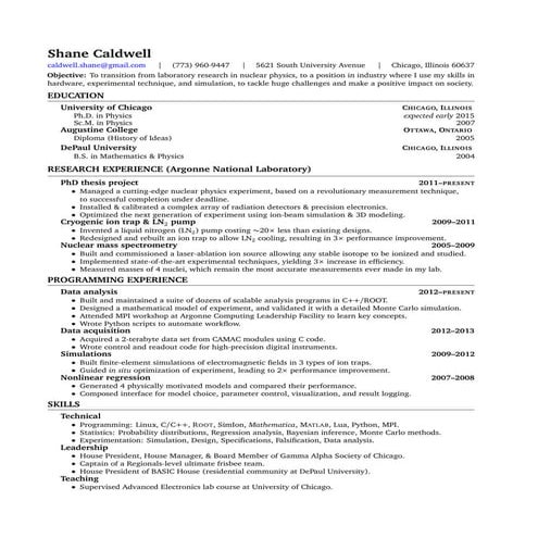 CV_Shane_Caldwell | PDF