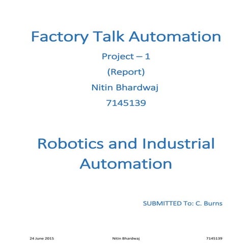 Final Report - HMI-PLC Project | PDF