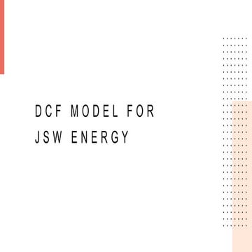 Dcf jsw energy ppt roll number 41 Shubham Deshmukh.pptx
