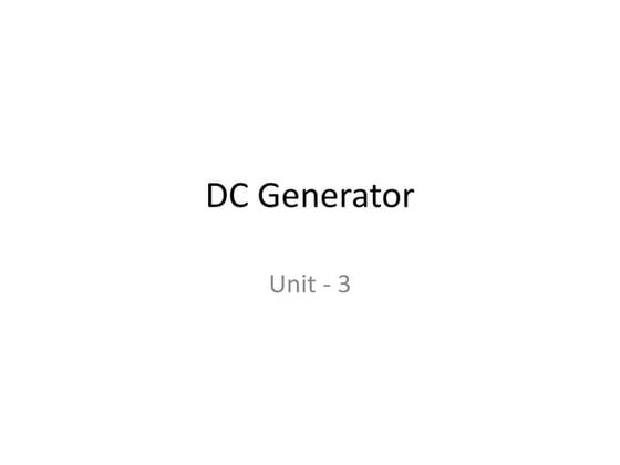 DC GENERATOR | PPTX | Radio Control | Hobbies & Interests