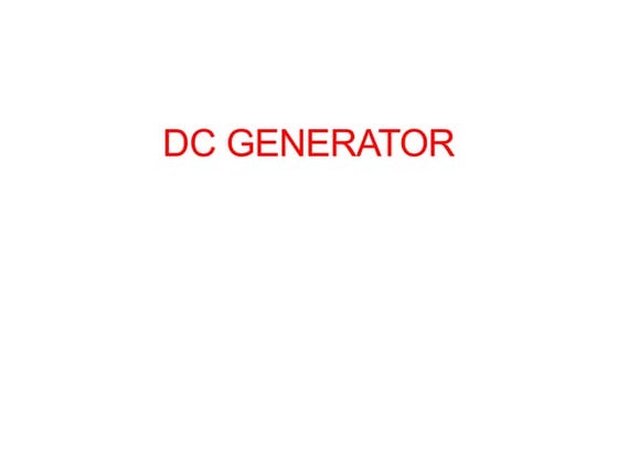 DC Generator.ppt | Physics | Science