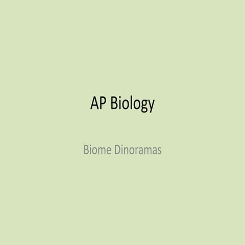 AP Biology Biome Dioramas | PPTX