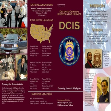 Defense Criminal Investigative Service Brochure | PDF