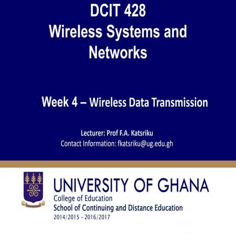 SLIDES ON WIRELESS SYSTEMS AND NETWORKS. | PPT