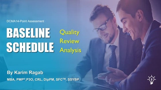 DCMA 14-Point Schedule Quality Check | PDF | Business | Business and ...
