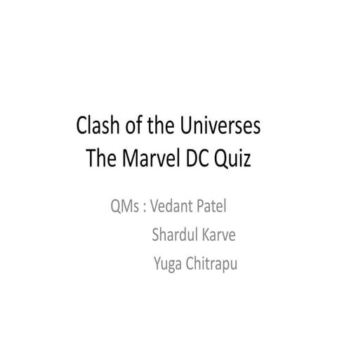 The Marvel DC Quiz | PPSX