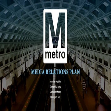 Media Relations Plan for DC Metro | PPT