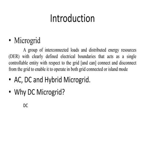 DC microfrid , AC , DC and Hybrid Microfeed. | PPTX