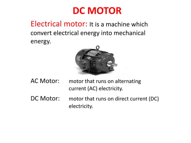 Dc motor ppt | PPTX