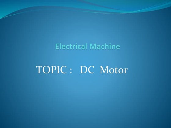construction and parts of DC generator | PPT