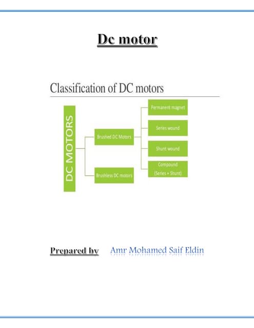Dc motors and its types | PPT