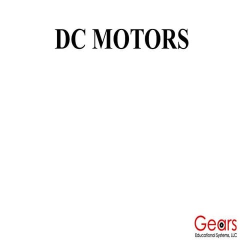 DC motor powerpoint presentation by dynamo.ppt
