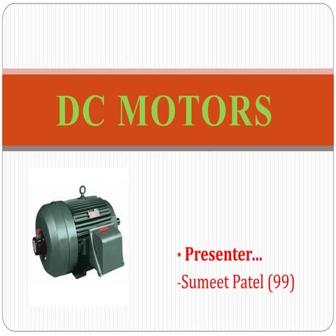 DC compound motor ppt | PPTX