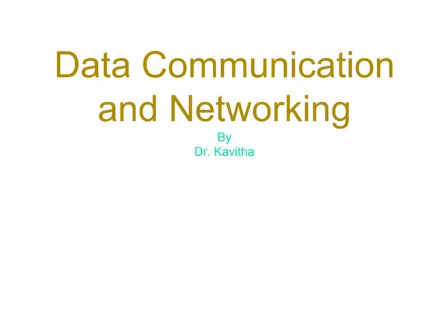 Chapter 1 Introduction (Data Communication by Forouzan) | PPT