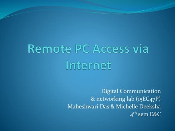 How to Enable Windows Remote Desktop Connection | PPT