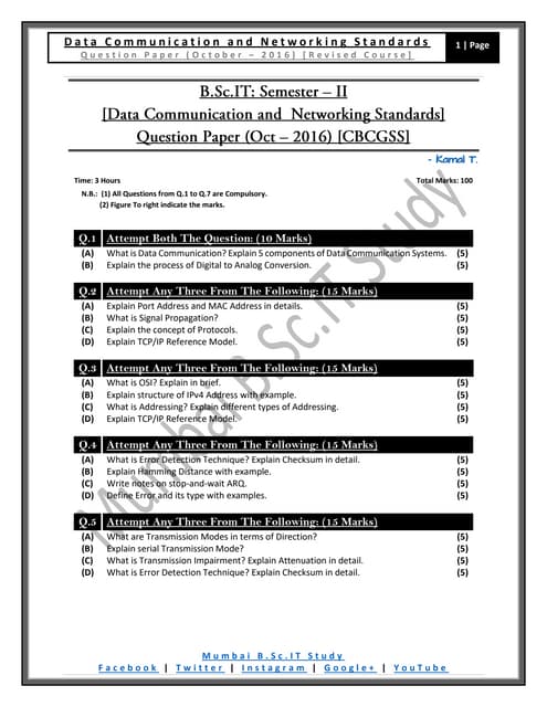 [Question Paper] Computer Graphics (Revised Course) [January / 2017] | PDF