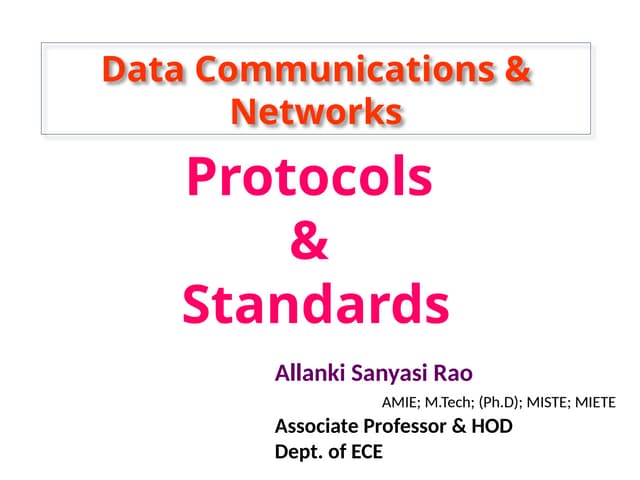 Data Communication And Computer Networks Unit 1 Asrao Pptx