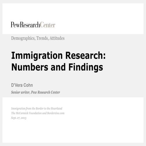 Immigration Research: Numbers and Findings | PDF
